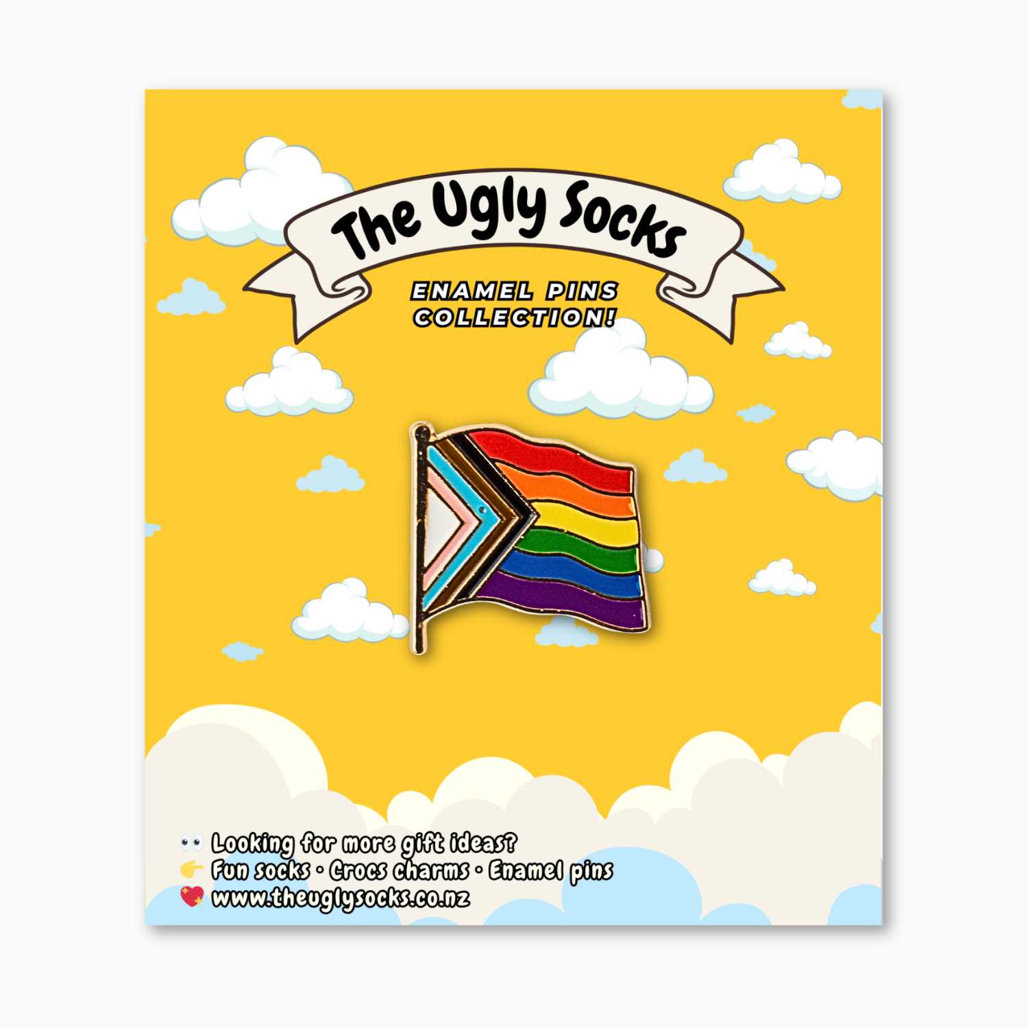 Rainbow Flag Enamel Pin || The Ugly Socks